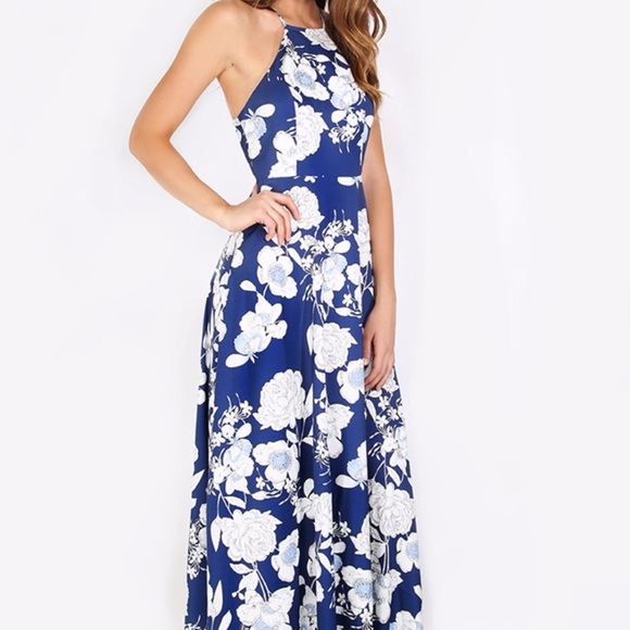 Dresses | Gorgeous Blue Floral Dress | Poshmark